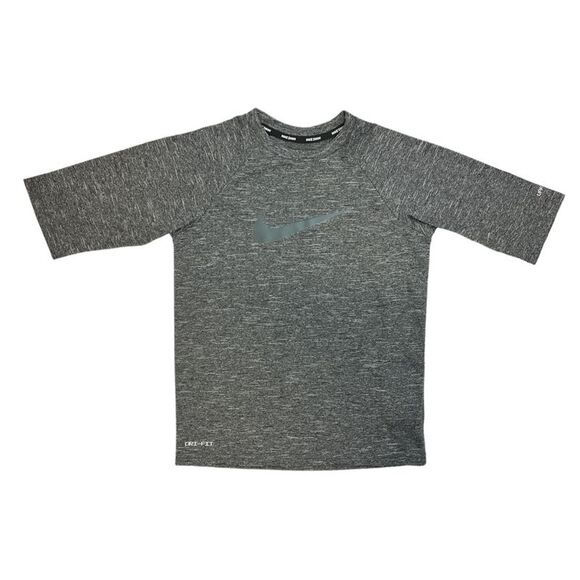Nike | Swim | Heather Black Nike Boys Swoosh It Dri Fit Upf 4 Half ...